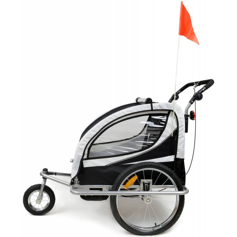 Dvivietė priekaba vaikams prie dviračio